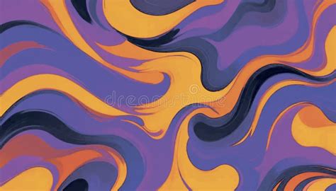 Abstract Illustration Of Flowing Wavy Patterns Stock Illustration