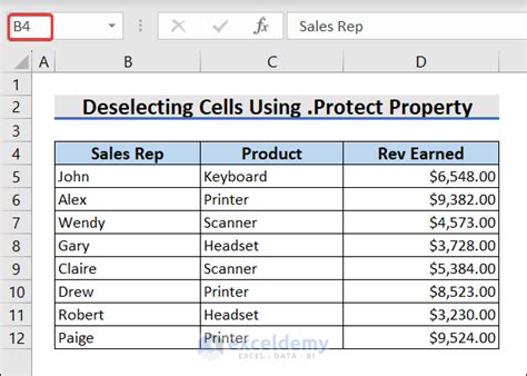 How To Deselect In Excel VBA Methods ExcelDemy