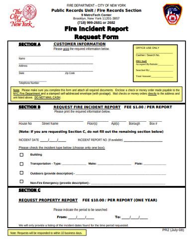 Fire Incident Report Template