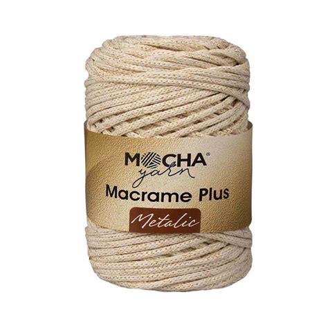 Preja Macrame Plus Metalic 5 Mm 27438 4 Smetana Svet Metraže