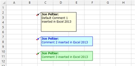 Threaded Comments In Excel Peltier Tech