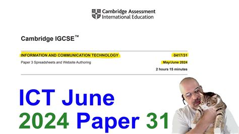 2024 June Paper 31 Cambridge 0417 Ict Igcse Youtube