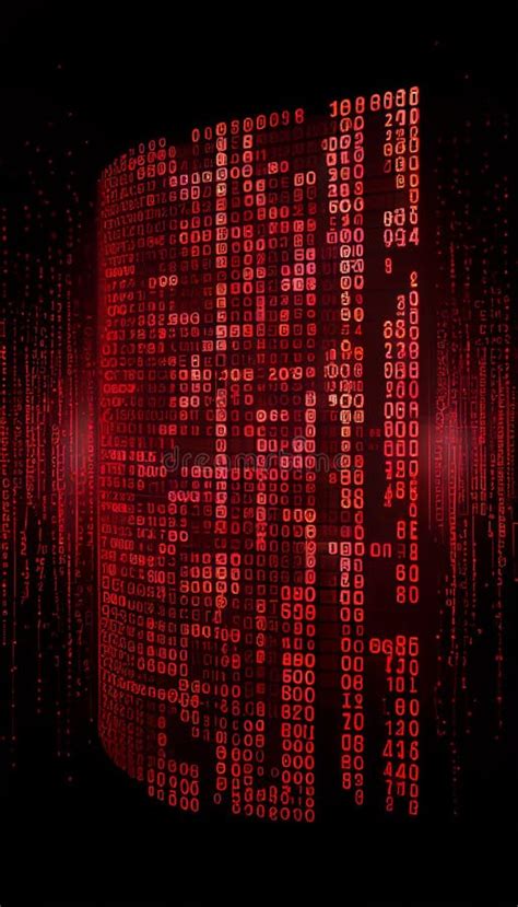 Digital Binary Code Matrix Background Stock Illustration Illustration