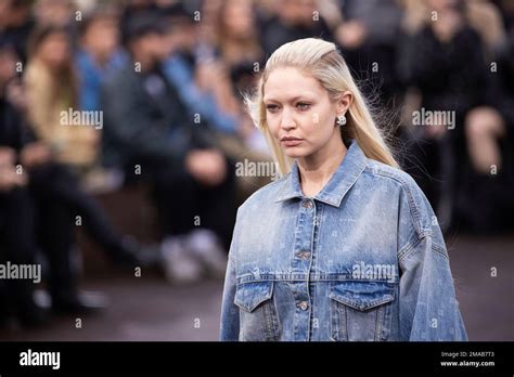 Gigi Hadid Wears A Creation For The Givenchy Ready To Wear Spring Summer Fashion Collection