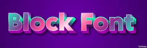 Block Font Text Effect And Logo Design Font