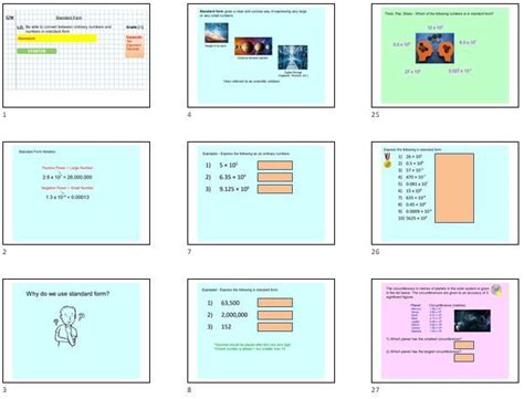 standard form notation maths gcse powerpoint lesson free and premium teaching resources