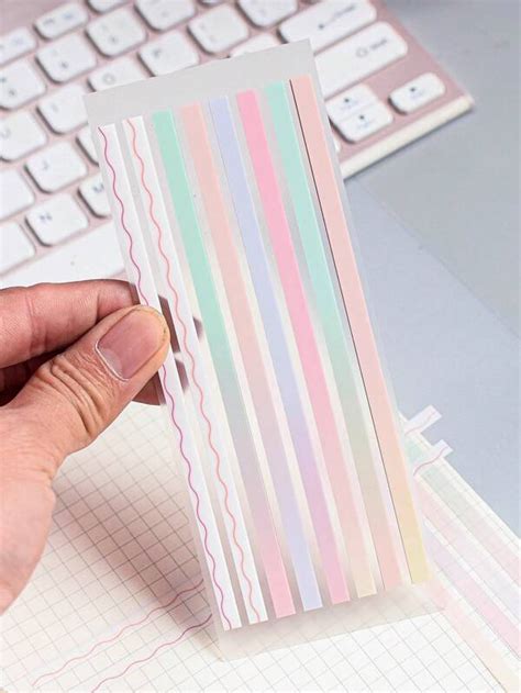 1pc Mixed Color Long Page Marker Sticky Index Tab Simple Multi Purpose Easy To Post Writable