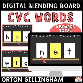 CVC Digital Blending Board Blending Segmenting Orton Gillingham