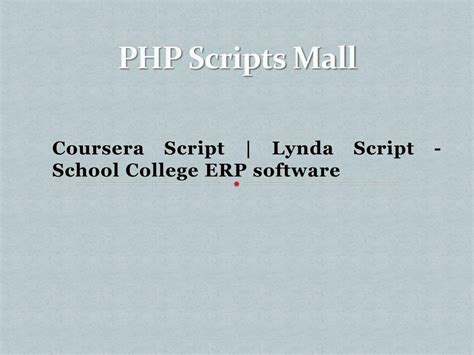 Ppt Lynda Script School College Erp Software Powerpoint