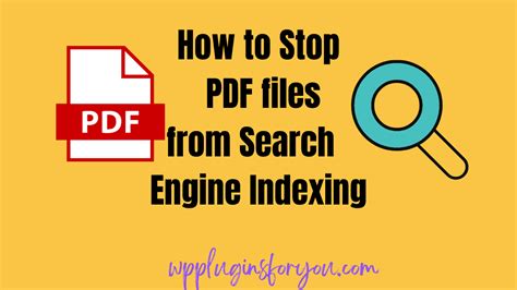 How To Stop PDF Files To Appear In Google Search Wppluginsforyou Com