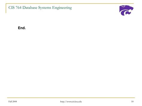 Ppt Cis 764 Database Systems Engineering Powerpoint Presentation