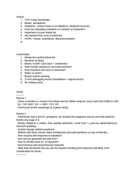 interview qns pdf