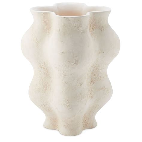Aerin Corvo Large Vase Hand Finished In Italy Ivory Pueblo Vase