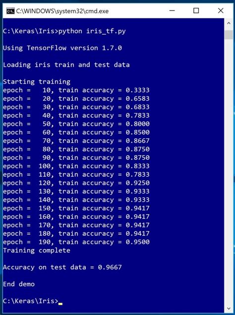 The Iris Dataset Example Using Tensorflow James D Mccaffrey