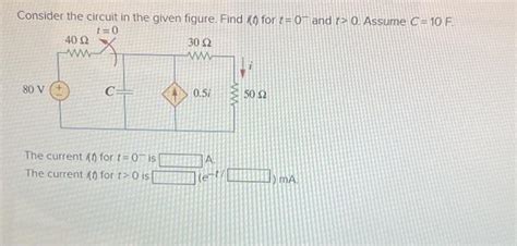 solved consider the circuit in the given figure find t