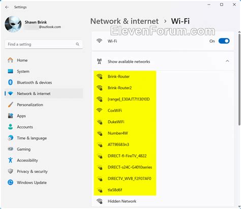 Hide Or Show Available Wi Fi Networks In Windows 11 Windows 11 Forum