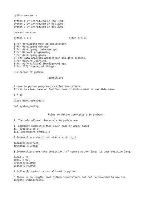 Class 4 Indetifiers And Reserved Words Pdf Reserved Word Python Programming Language