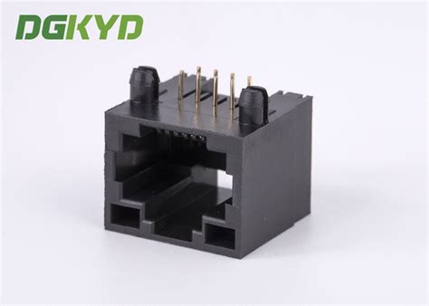 1x1 90 Degree Right Angle Tab Up Rj45 Socket Ethernet Connector Without Transformer
