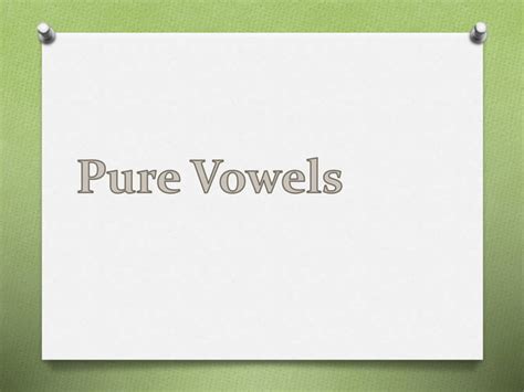Vowels Assignment Ppt