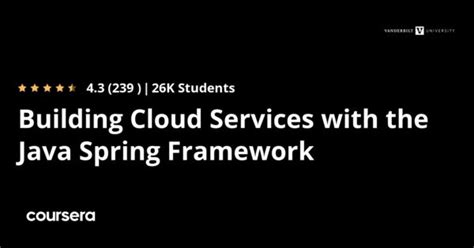 Building Cloud Services With The Java Spring Framework Coursya