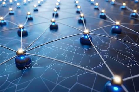 Premium Photo Technology Background Net White Polygon Abstract Science Tech Atom Networking