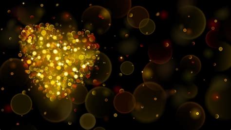 Bokeh 효과가 있는 큰 금색 하트가 있는 추상 배경 프리미엄 벡터