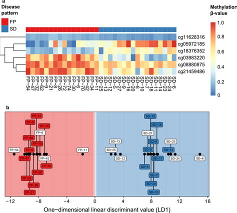 A Heatmap Of Methylation β Values For The 6 Differentially Methylated