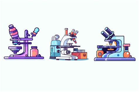 Three Different Types Of Microscopes Are Shown In The Image Premium Ai Generated Vector