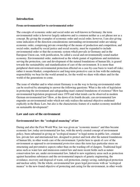 Envi Law Intro Pdf Environmental Law Environmental Impact Assessment