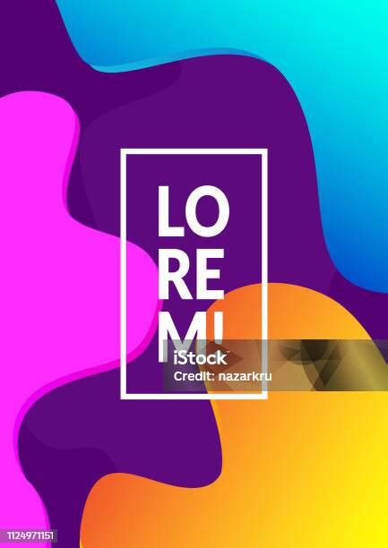 커버 액체 색상 모양 템플릿 표지 현수막 배너 포스터 전단지 벡터 일러스트입니다 Eps 10입니다 0명에 대한 스톡 벡터 아트