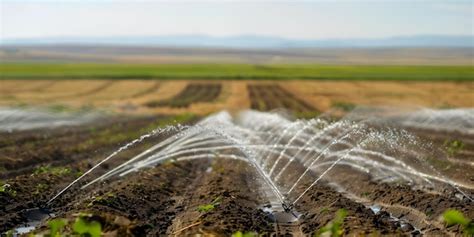 Premium Photo Challenges In Field Irrigation And Fertilization Practices In Agricultural Areas