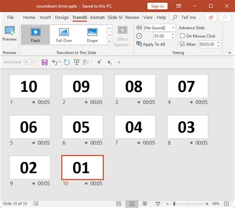 Countdown Timer Slides In PowerPoint