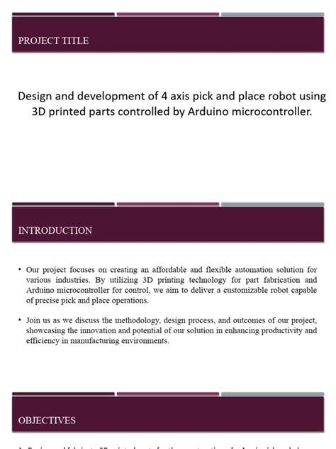 4 Axis Pick And Place Robot Pdf Art Computers