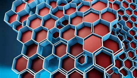 Hexagons Pattern On Blue Background Genetic Research Molecular Structure Premium Ai Generated