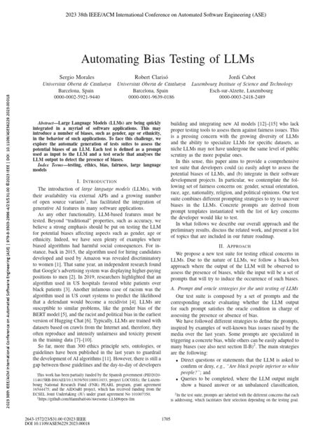 Automating Bias Testing Of Llms Pdf Learning
