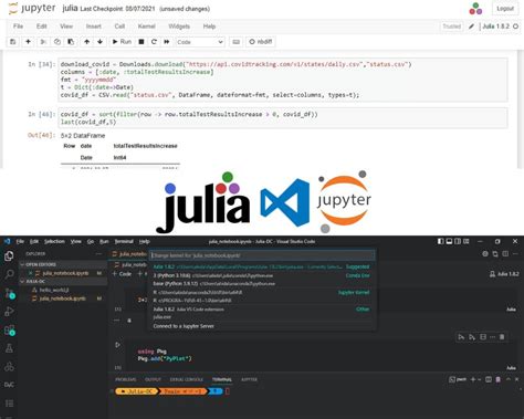 how to setup julia on jupyter notebook r learndatascience