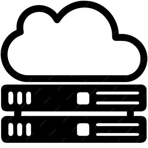 Premium Vector Cloud Server Pictogram