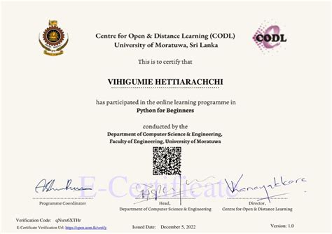 Python Universityofmoratuwa Thankyou Eehanee Hettiarachchi