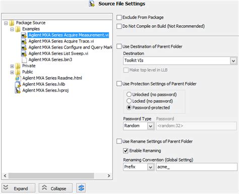 Source File Settings