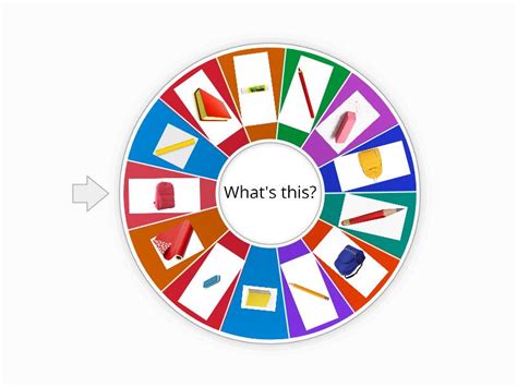 School Objects 1st And 2nd Grade Spin The Wheel