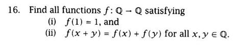 solved 16 find all functions f q→q satisfying i f 1 1