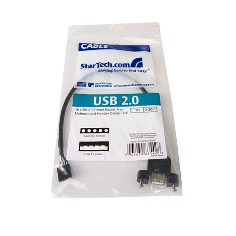 Buy Startech Com Ft Panel Mount Usb Cable Usb A To Motherboard Header Cable Adapter F F