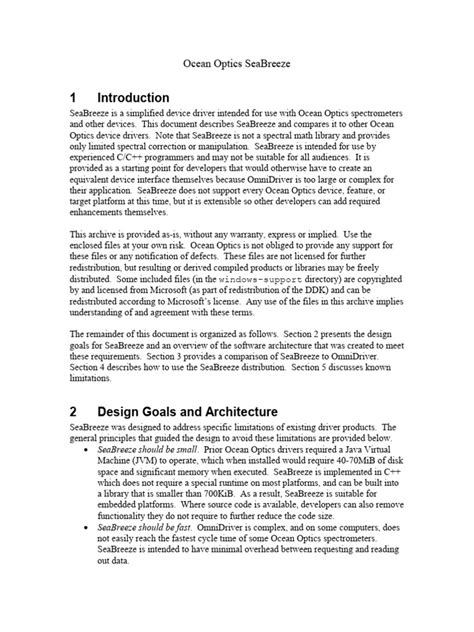 Seabreeze Manual Core Pdf