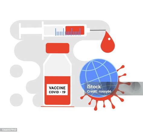 예방 접종 개념 방문 페이지 템플릿 배너 아이콘 주사기 백신 병 항체 및 바이러스를 가진 웹 설계를 위한 현대 예방 접종 개념 플랫 벡터 일러스트레이션 격리된 개체