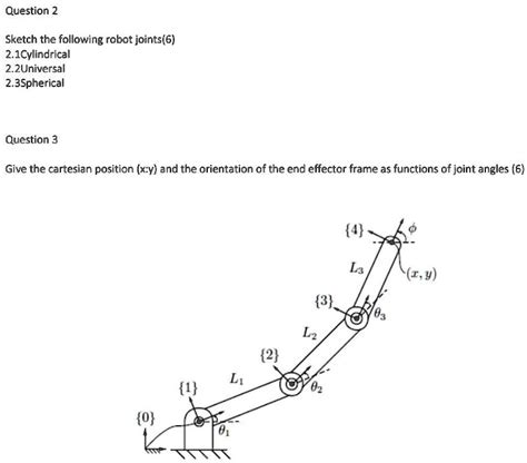 Question 2 Sketch The Following Robot Joints6 21cylindrical 22universal 23spherical