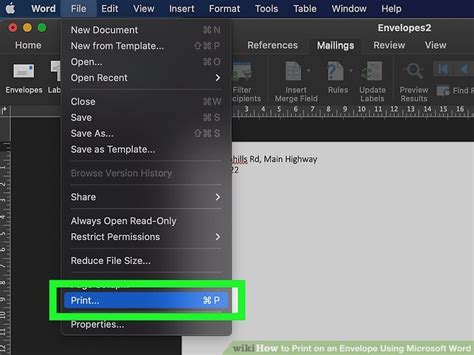 How To Print On An Envelope Using Microsoft Word With Pictures