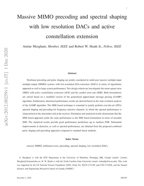 massive mimo precoding and spectral shaping with low resolution dacs and active constellation