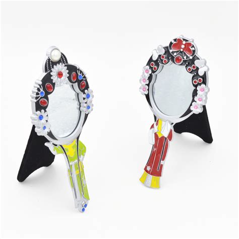 中国特色工艺品摆件京剧脸谱小镜子送老外国人礼品四大美女贵妃镜 虎窝淘