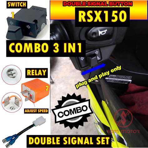 RSX RS DOUBLE SIGNAL SWITCH BUTTON HONDA RS RS R RSX HANDLE SUIS HAZARD LIGHT LAMPU ZHI