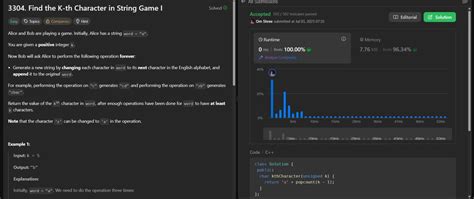 🧙‍♂️beginner Friendly Guide Find The K Th Character In String Game I Leetcode 3304 C